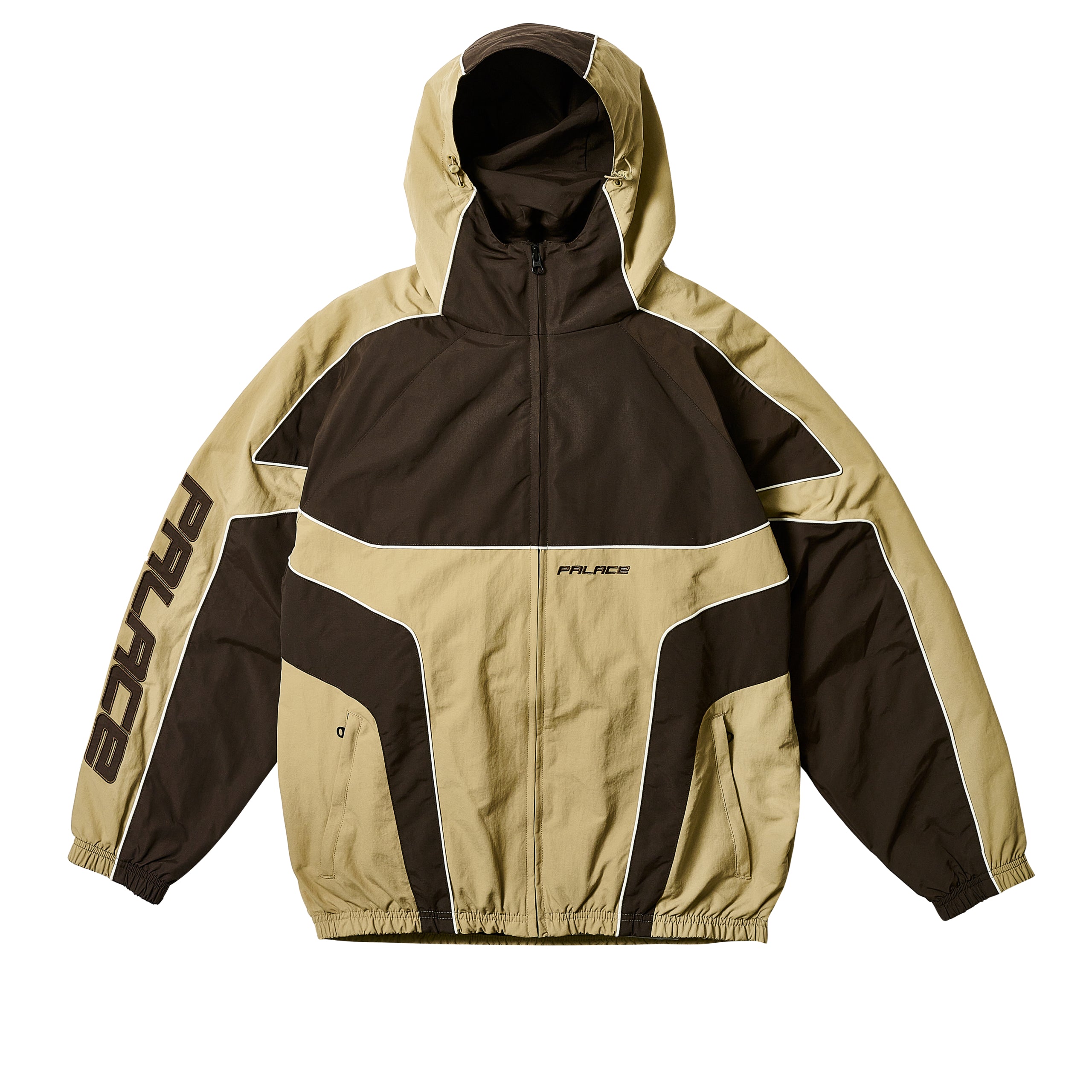 Piped Hooded Shell Jacket Brown - Spring 2025 - Palace Community Piped Hooded Shell Jacket Brown - Spring 2025 - Palace Community